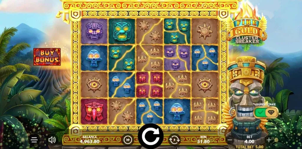 Fire and Gold Cluster Breaker | Slot Game | Stakelogic