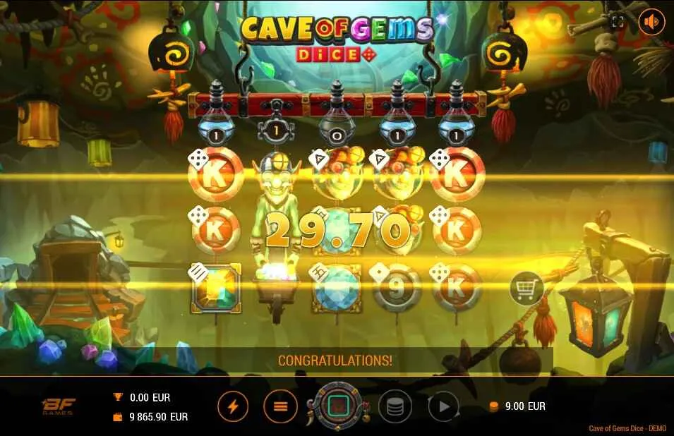 Cave Of Gems Dice | Slot Game Review | BF Games